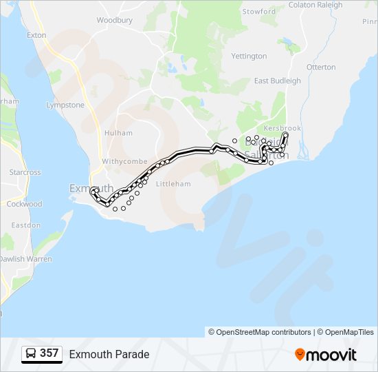 357 Route: Schedules, Stops & Maps - Budleigh Salterton (Updated)