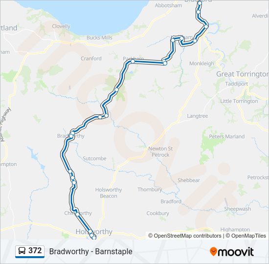 372 Route: Schedules, Stops & Maps - Bideford (Updated)