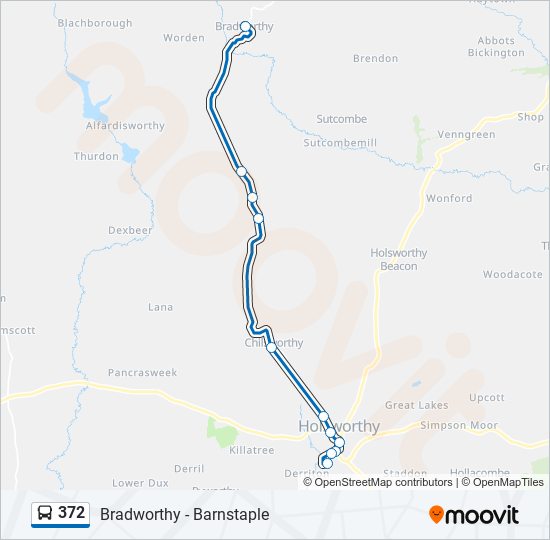 372 Route: Schedules, Stops & Maps - Bradworthy (Updated)