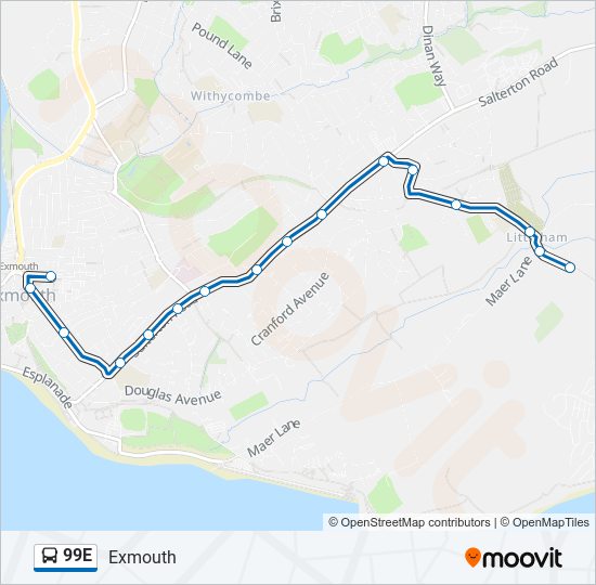 99e Route: Schedules, Stops & Maps - Exmouth (Updated)