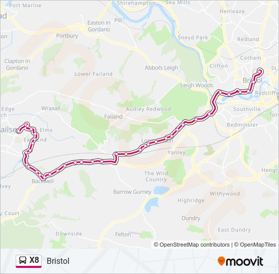 x8 Route: Schedules, Stops & Maps - Bristol (Updated)