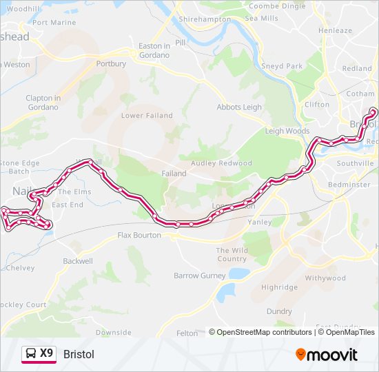 x9 Route: Schedules, Stops & Maps - Bristol (Updated)