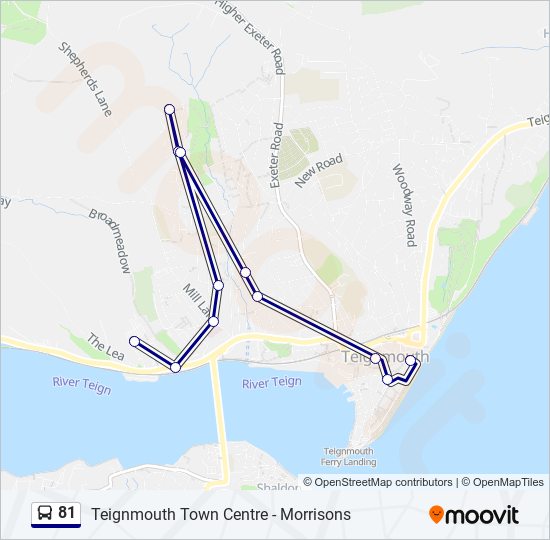 81 Route: Schedules, Stops & Maps - Teignmouth (Updated)