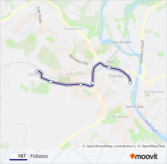 167 Route: Schedules, Stops & Maps - Follaton (Updated)