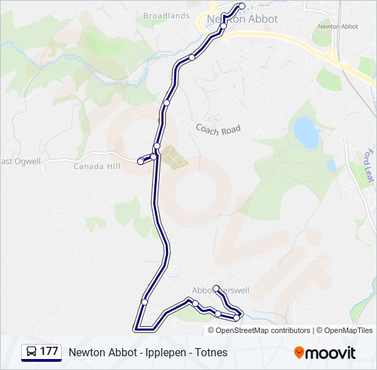 177 Route: Schedules, Stops & Maps - Abbotskerswell (Updated)