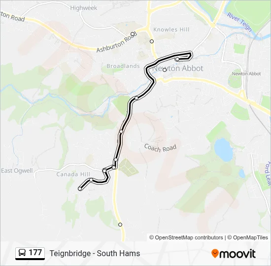 177 Route: Schedules, Stops & Maps - Newton Abbot (Updated)