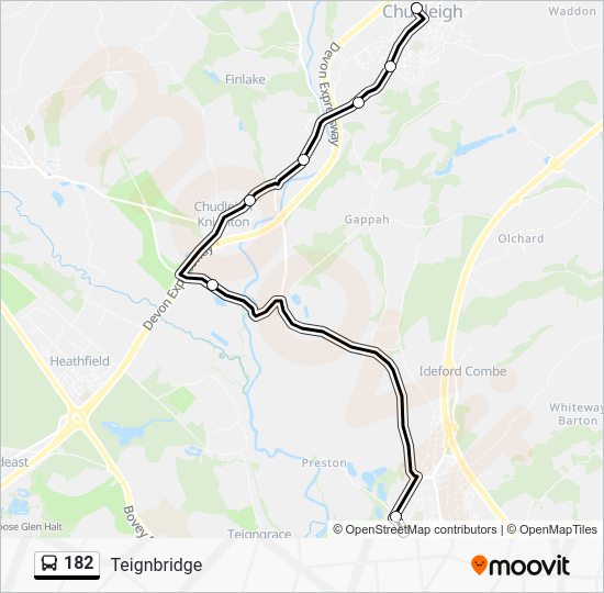 182 Route: Schedules, Stops & Maps - Kingsteignton (Updated)