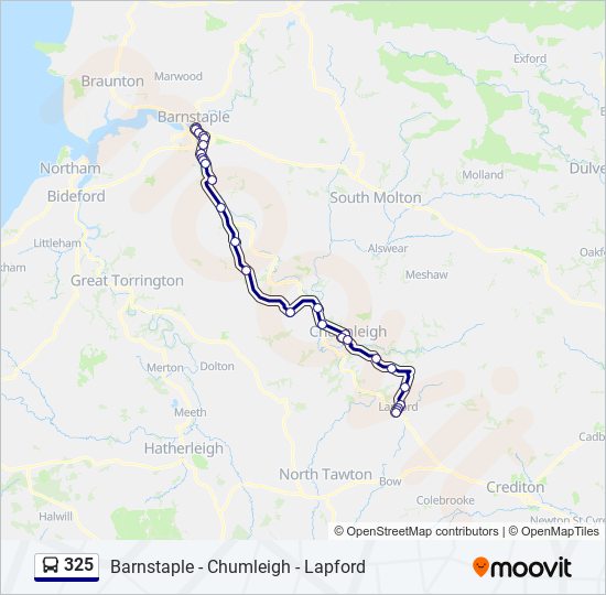 325 Route: Schedules, Stops & Maps - Barnstaple (Updated)