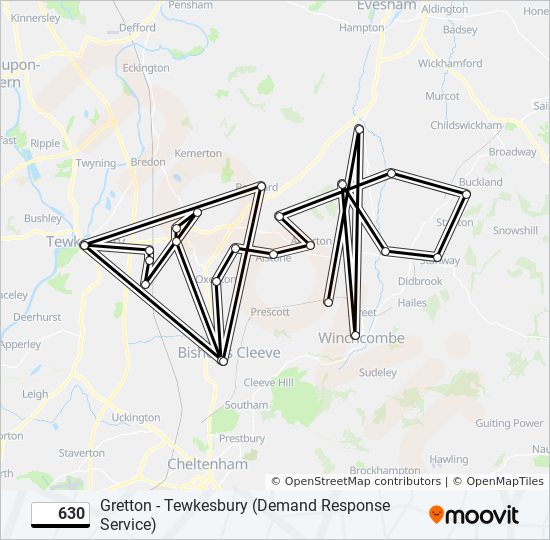 630 Route: Schedules, Stops & Maps - Gretton (Updated)