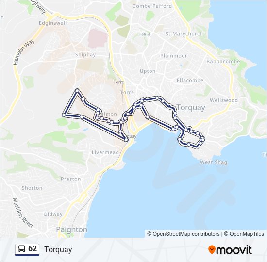 62 Route: Schedules, Stops & Maps - Torquay (Updated)