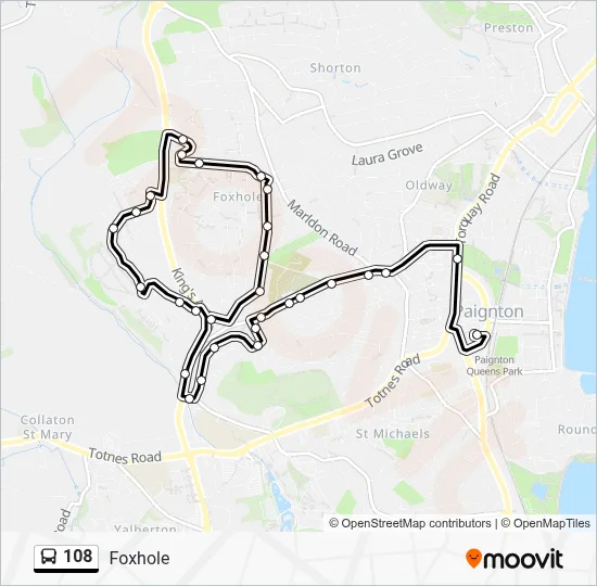 108 Route: Schedules, Stops & Maps - Foxhole (Updated)