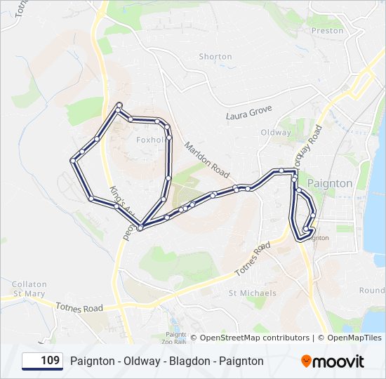 109 Route: Schedules, Stops & Maps - Paignton (Updated)