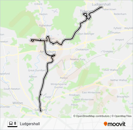 8 Route: Schedules, Stops & Maps - Ludgershall (Updated)