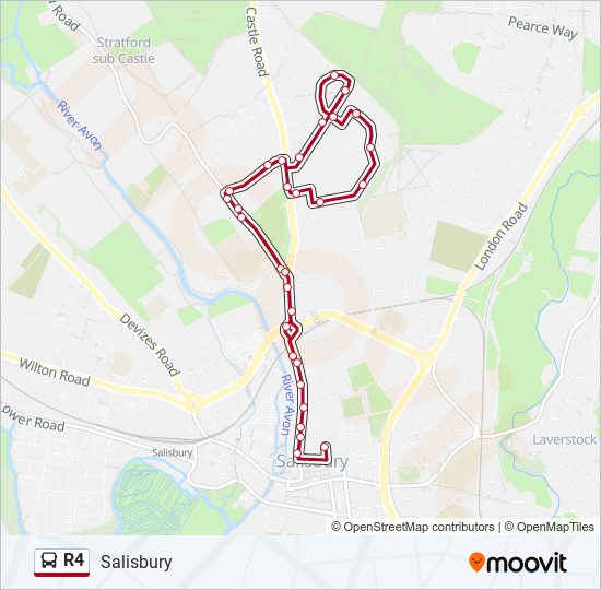 r4 Route: Schedules, Stops & Maps - Salisbury (Updated)