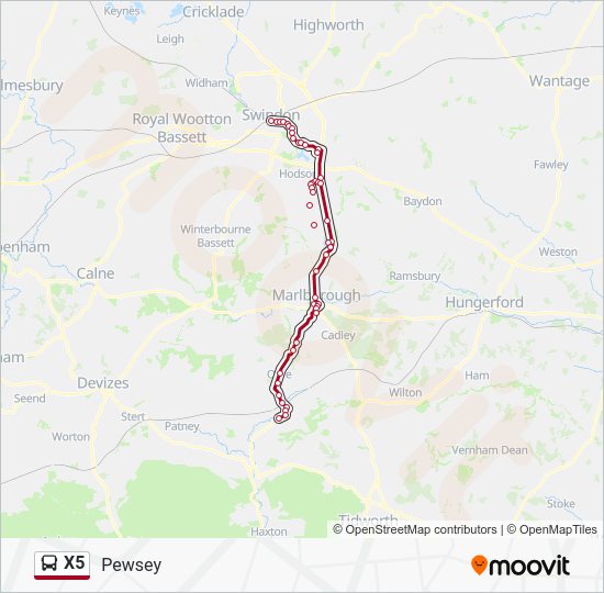 X5 Route: Schedules, Stops & Maps - Pewsey (Updated)