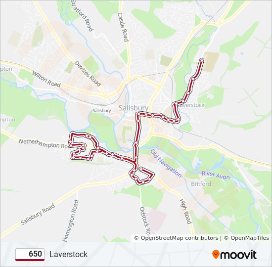 650 Route: Schedules, Stops & Maps - Laverstock (Updated)