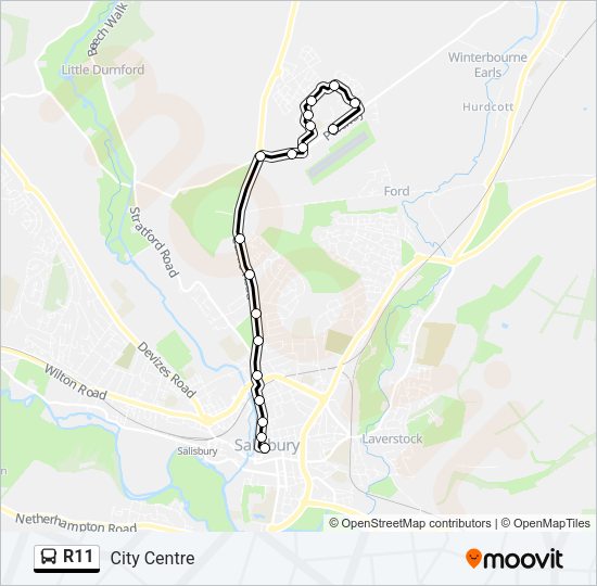 r11 Route: Schedules, Stops & Maps - City Centre (Updated)
