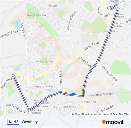 47 Route: Schedules, Stops & Maps - Westbury (Updated)