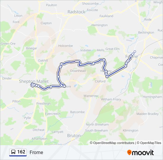 162 Route: Schedules, Stops & Maps - Frome (Updated)