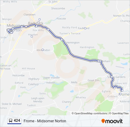 424 Route: Schedules, Stops & Maps - Frome (Updated)