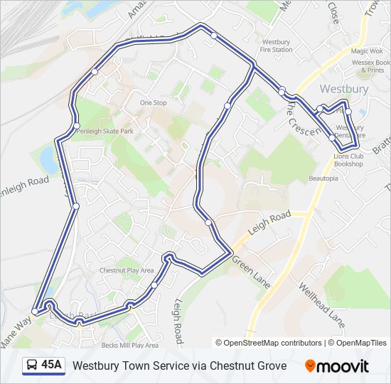 45a Route: Schedules, Stops & Maps - Westbury (Updated)