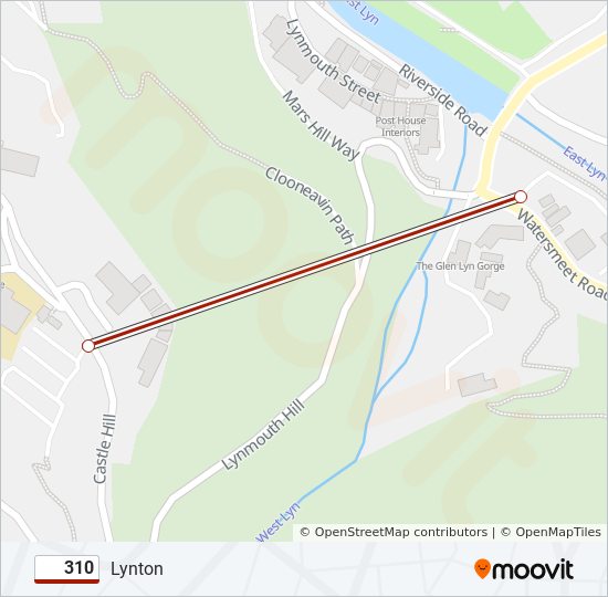 310 Route: Schedules, Stops & Maps - Lynton (Updated)