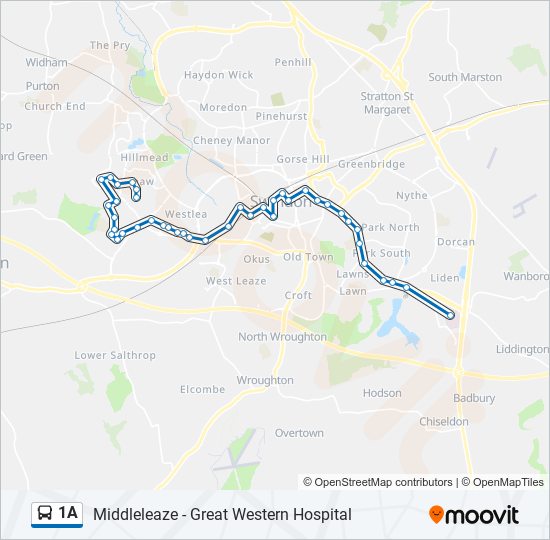 1a Route: Schedules, Stops & Maps - Common Head (Updated)