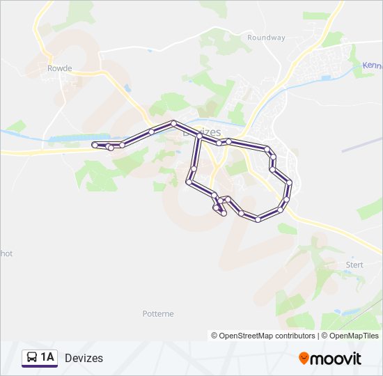 1a Route: Schedules, Stops & Maps - Devizes (Updated)