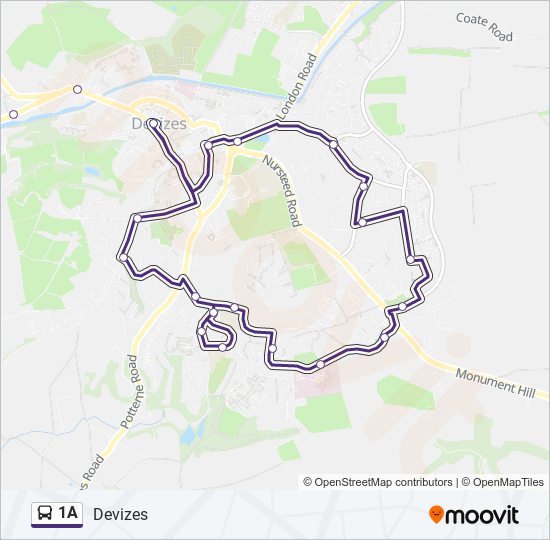 1a Route: Schedules, Stops & Maps - Devizes (Updated)