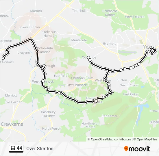 44 Route: Schedules, Stops & Maps - Over Stratton (Updated)