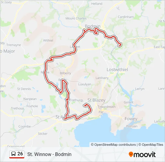 26 Route: Schedules, Stops & Maps - Eden Main Bus Stop (Updated)