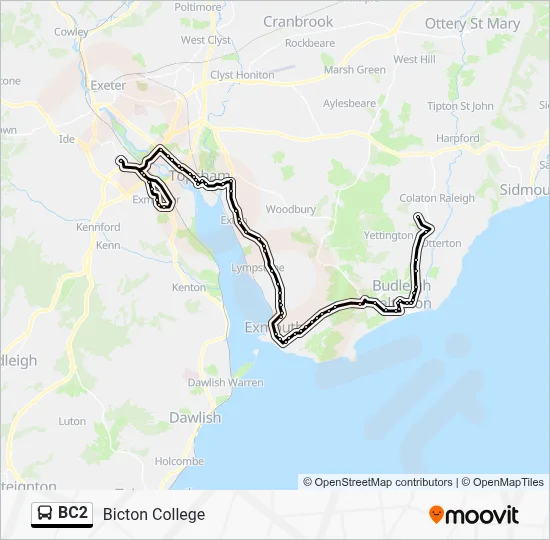 BC2 Route: Schedules, Stops & Maps - Bicton College (Updated)