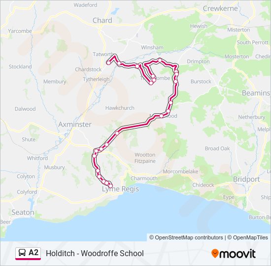 a2 Route: Schedules, Stops & Maps - Lyme Regis (Updated)