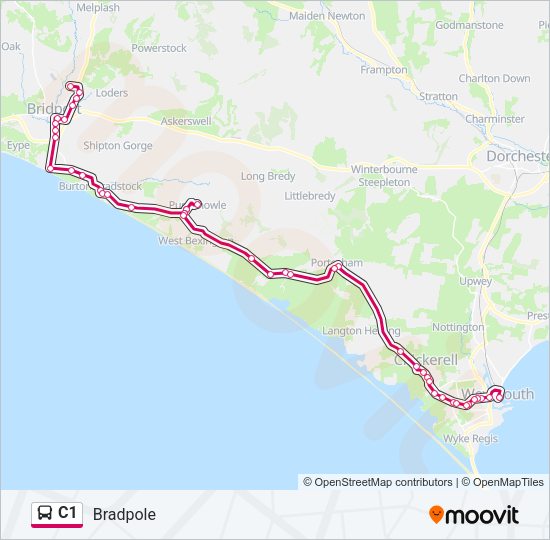 C1 Route: Schedules, Stops & Maps - Bradpole (Updated)