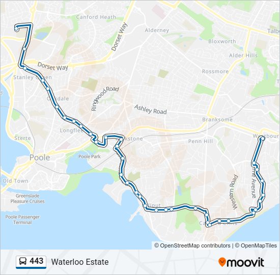 443 Route: Schedules, Stops & Maps - Waterloo Estate (Updated)