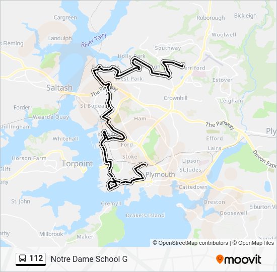 112 Route: Schedules, Stops & Maps - Notre Dame School G (Updated)