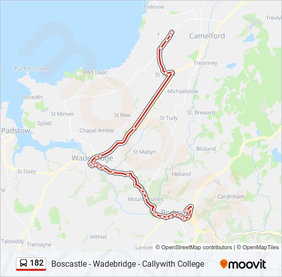 182 Route: Schedules, Stops & Maps - Delabole (Updated)