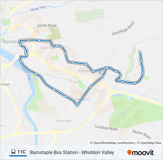 11c Route: Schedules, Stops & Maps - Barnstaple (Updated)