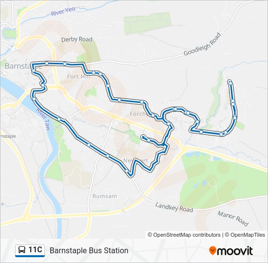 11C Route: Schedules, Stops & Maps - Barnstaple Bus Station (Updated)