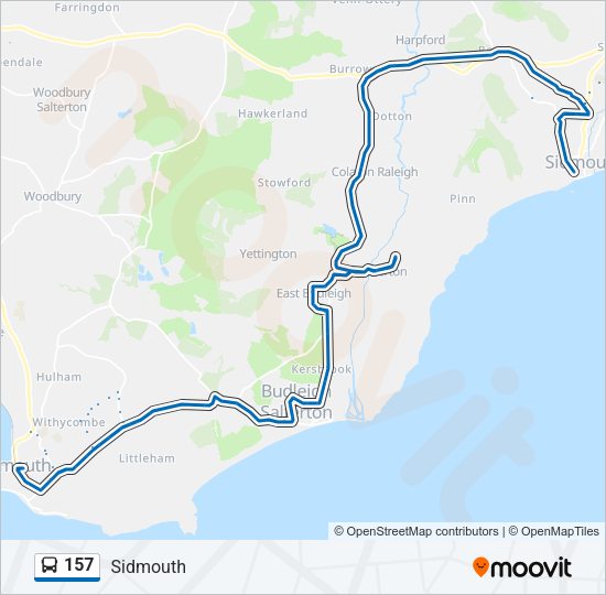 157 Route: Schedules, Stops & Maps - Sidmouth (Updated)