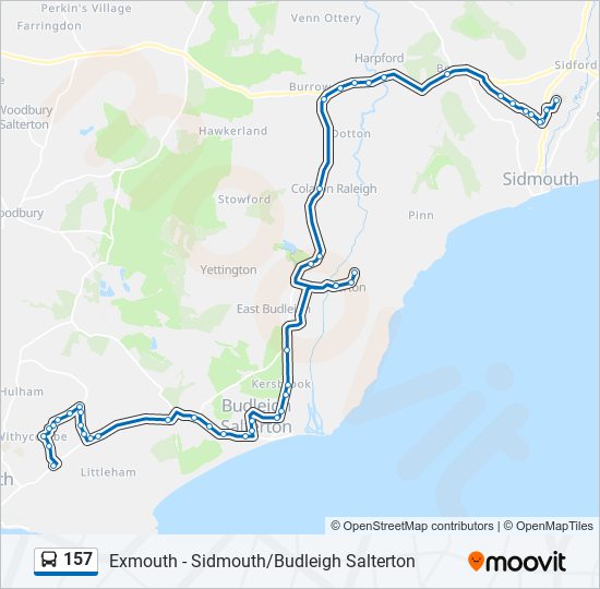 157 Route: Schedules, Stops & Maps - Withycombe Raleigh (Updated)