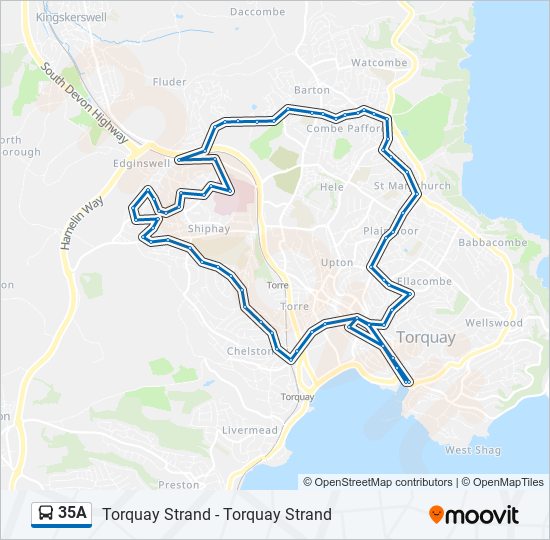35a Route: Schedules, Stops & Maps - Torquay Harbour (Updated)