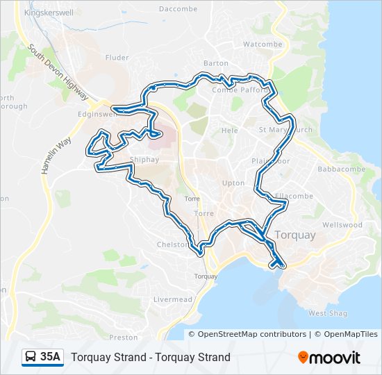 35a Route: Schedules, Stops & Maps - Torquay Harbour (Updated)
