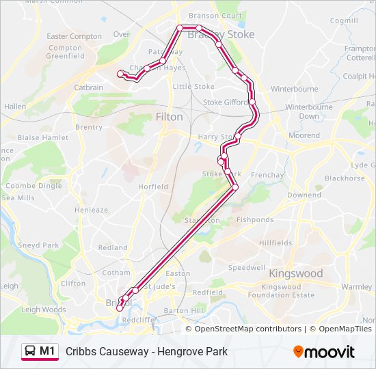 M1 Route: Schedules, Stops & Maps - Bristol City Centre