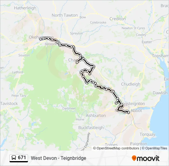 671 Route: Schedules, Stops & Maps - Newton Abbot (Updated)