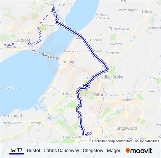 t7 Route: Schedules, Stops & Maps - Bristol (Updated)