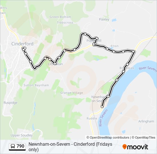790 Route: Schedules, Stops & Maps - Cinderford (Updated)