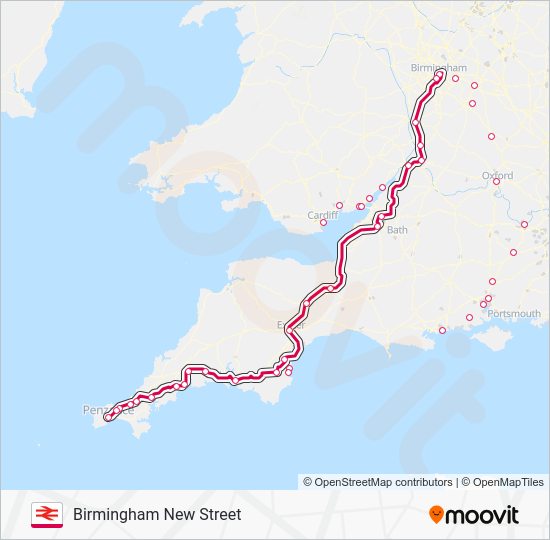 crosscountry Route: Schedules, Stops & Maps - Birmingham New Street ...
