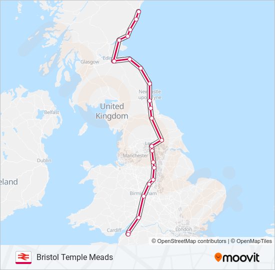crosscountry Route: Schedules, Stops & Maps - Bristol Temple Meads ...