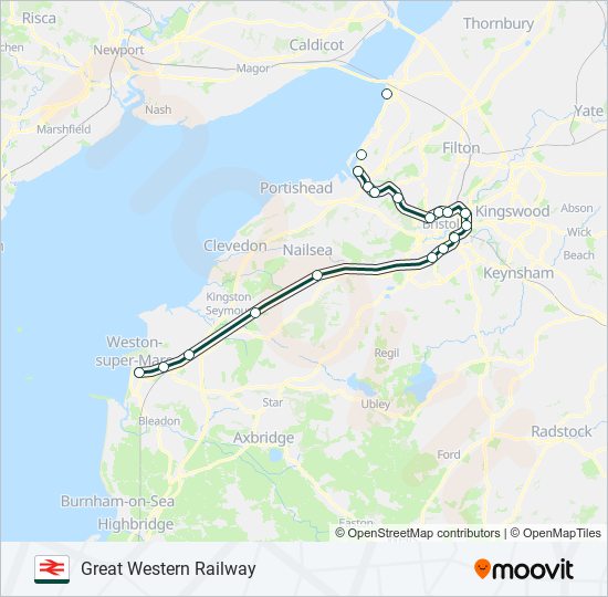 great western railway Route: Schedules, Stops & Maps - Weston-Super ...